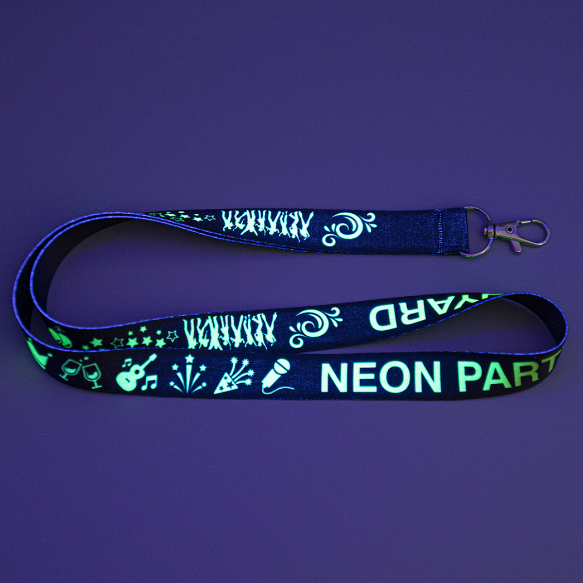 Cinta lanyard fluorescente personalizada | www.euroko.es